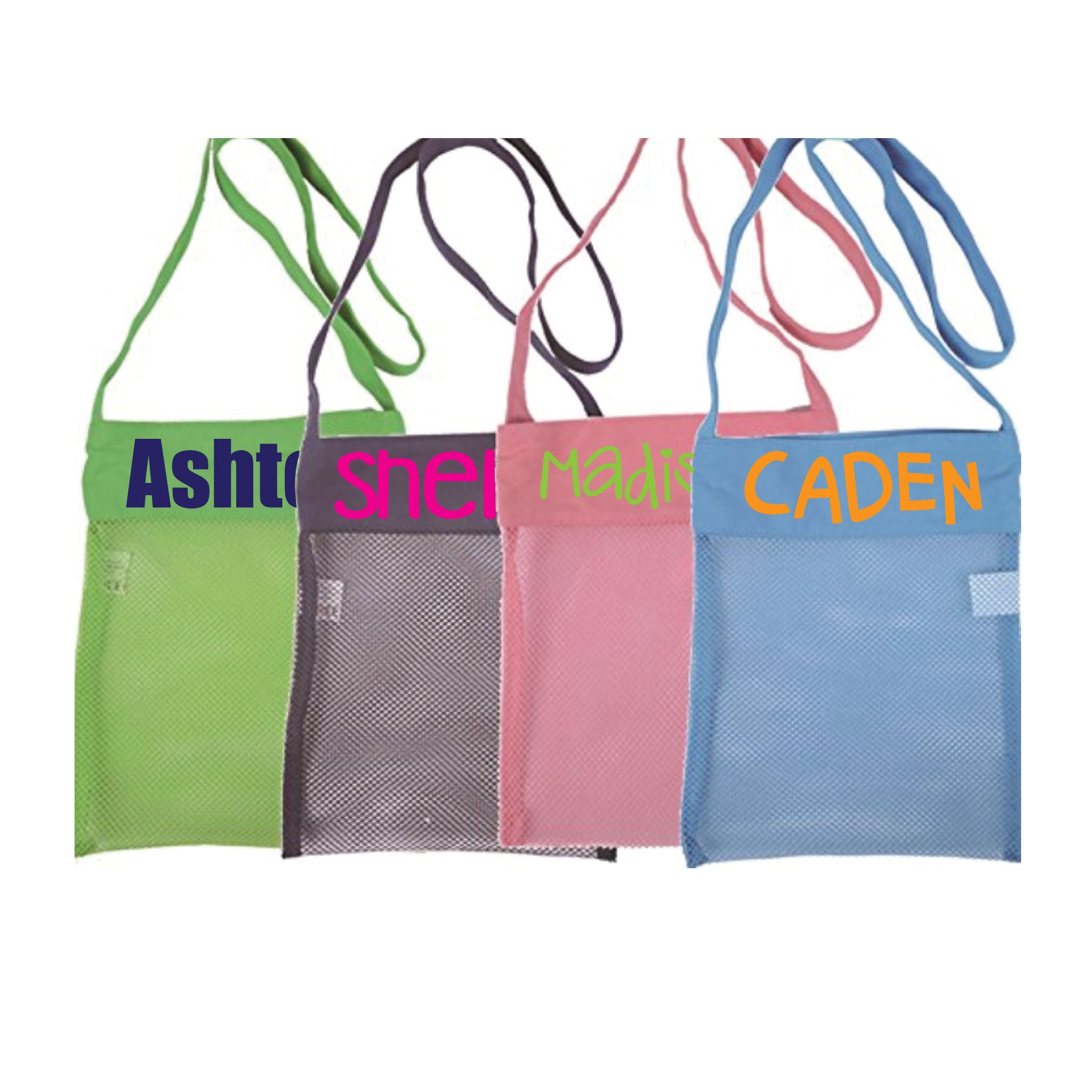 Personalized Mesh Shell Bags – Sealed Paperie